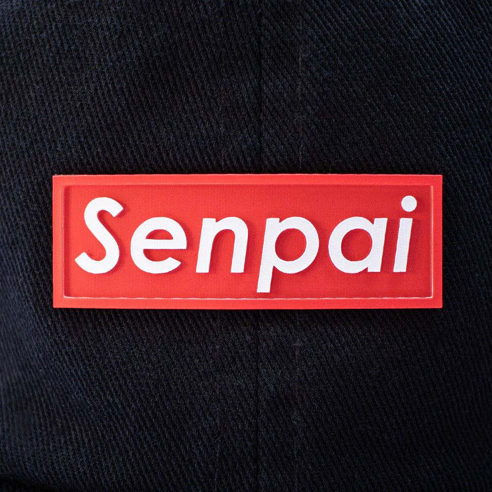 3d Senpai Box Logo Dad Hat -Black – Creators Guild